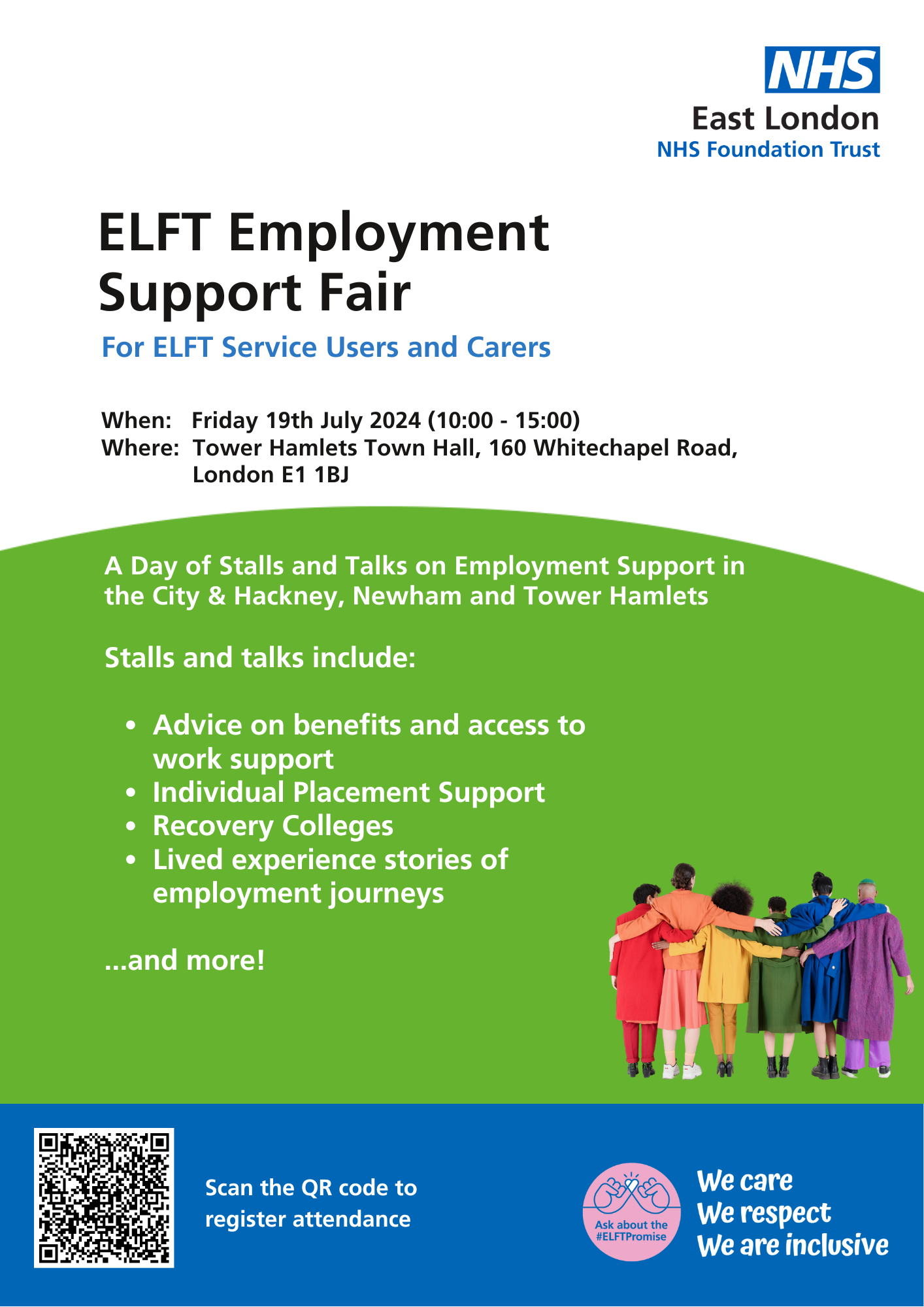 Join Us to Learn About Employment Support and Opportunities | East London NHS Foundation Trust